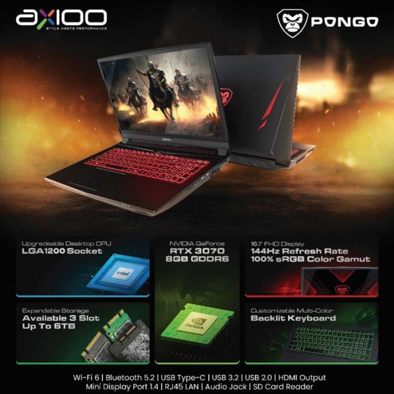 Promo Axioo Pongo 3 5 7 Intel Core I3 I5 I7 Ram 16gb Ssd 512gb Rtx 3070 ...