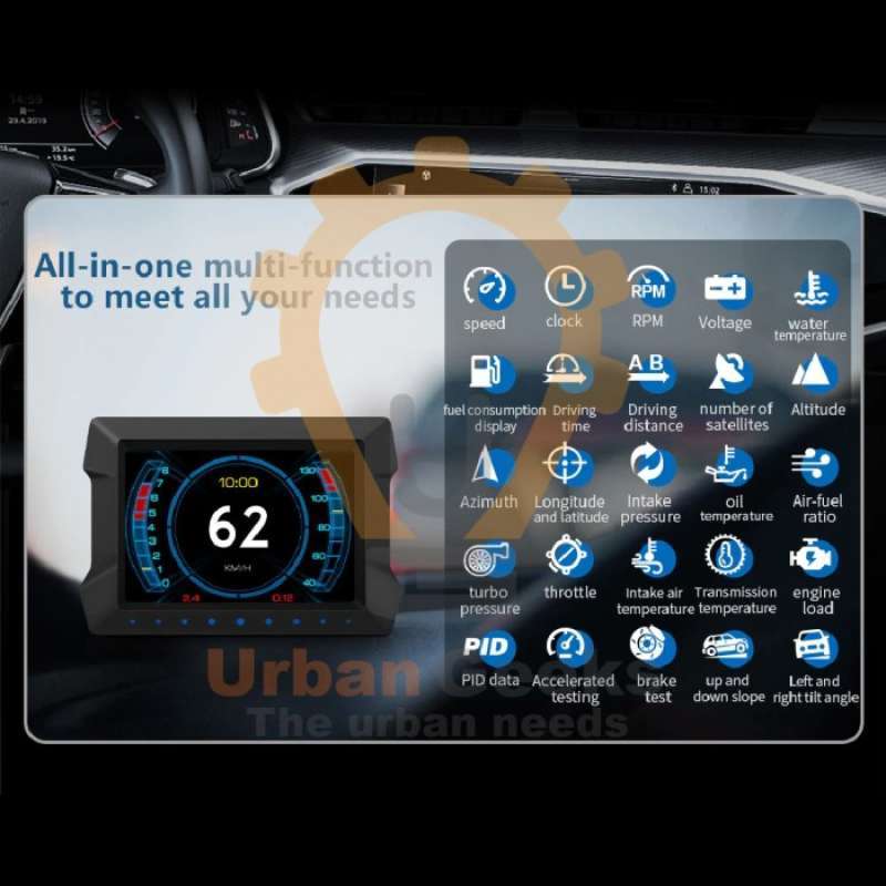 Promo Head Up Display P22 Speedometer Dual System Hud Obd2 Gps Diskon 7% Di Seller Toplets Shop ...