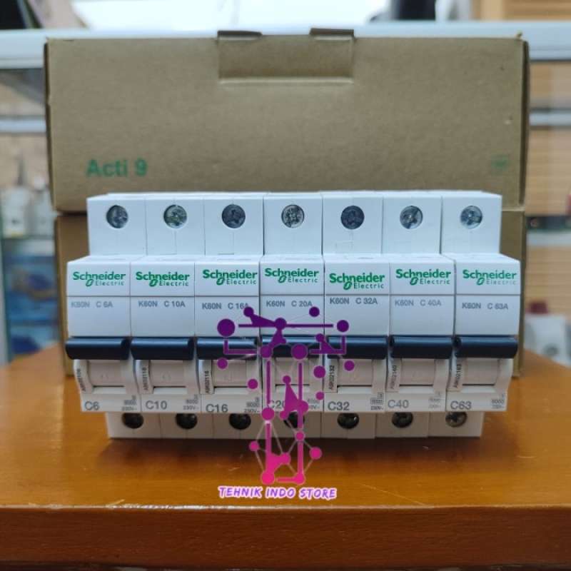 Promo Mcb K60n 6/10/16/20/32/40/50/63a 1p 6000ka Schneider New 1phase Mcb - 16 Diskon 50% Di ...