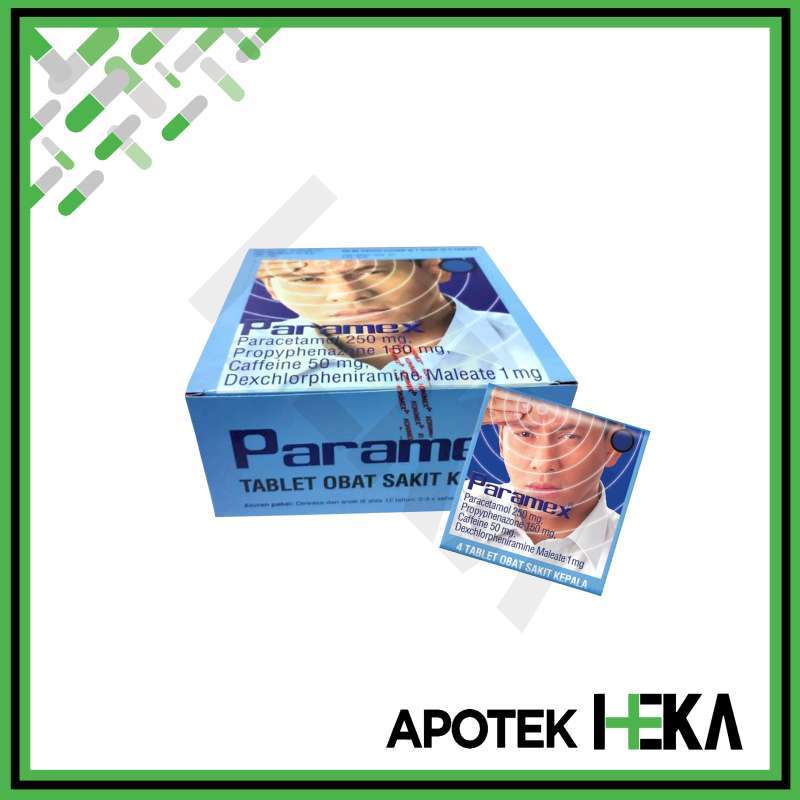 Jual Paramex Tablet Obat Sakit Kepala Paracetamol Box Isi 50x4 Di ...