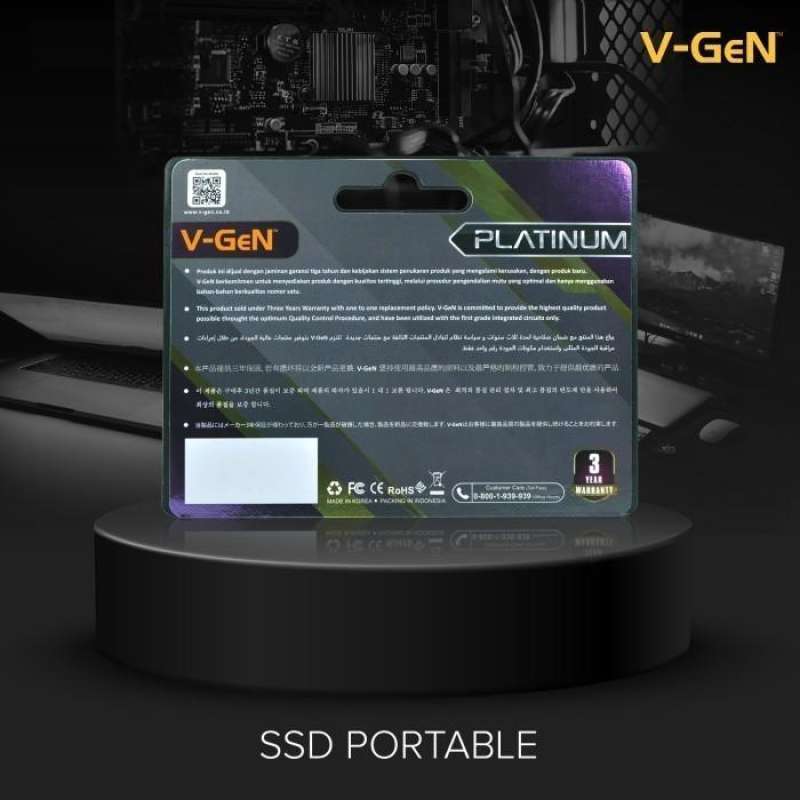 Jual Ssd Portable Platinum V-gen 128gb 256gb 512gb 1tb 2tb Usb 3.2 Type ...