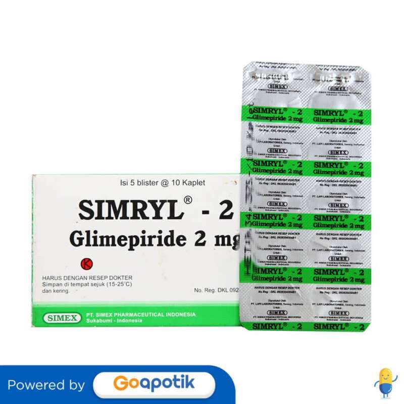 Jual Simryl 2 Mg Box 50 Kaplet Di Seller Apotek Age Farma - Tegal Sari ...