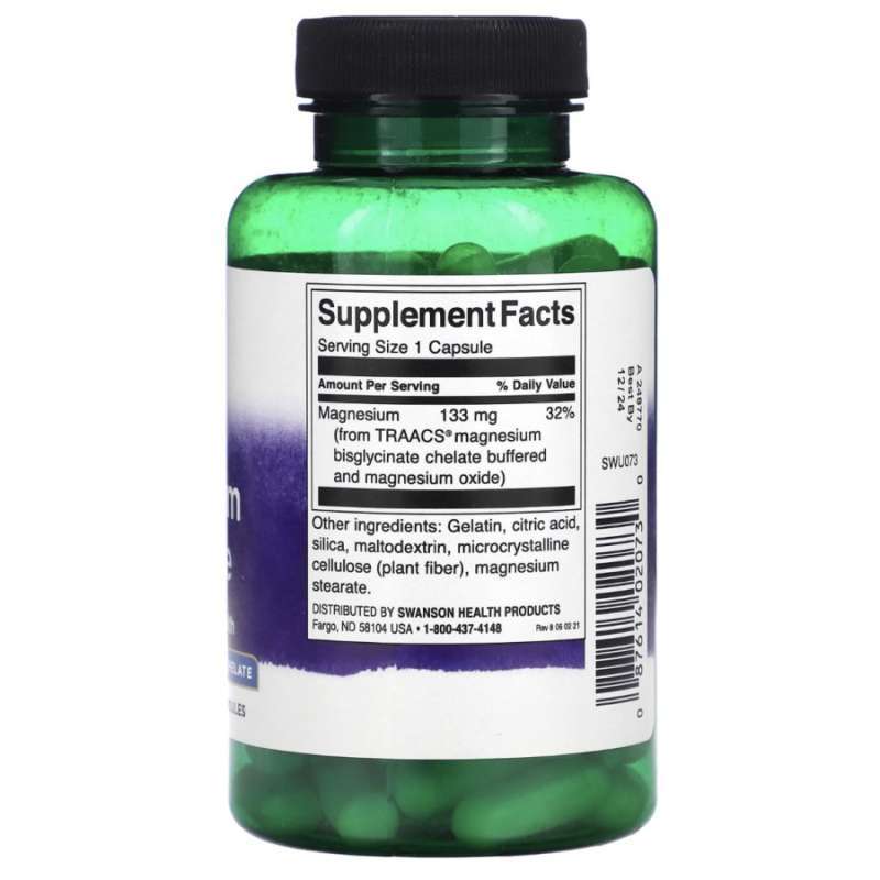 Promo Swanson Albion Magnesium Glycinate 133 Mg 90 Capsule Otot Tulang ...