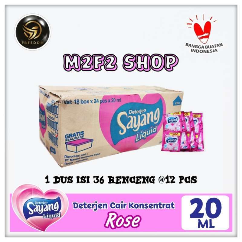 Promo Sayang Liquid Rose Deterjen Cair Sabun Cuci Baju Sachet - 20 Ml ...