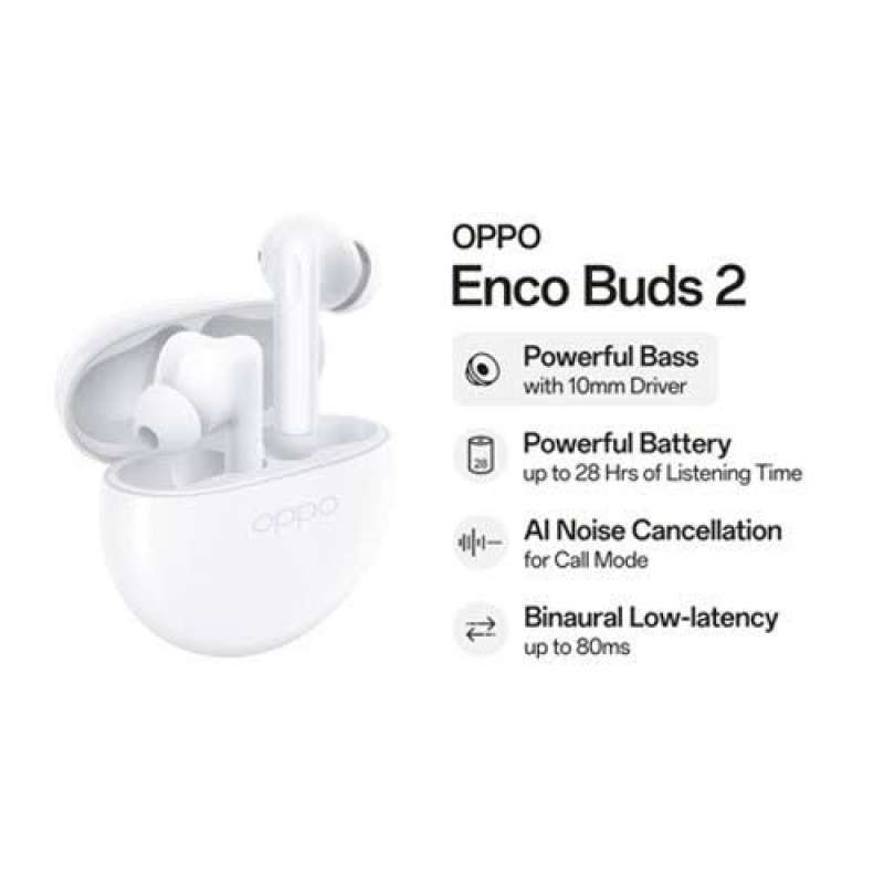Promo Oppo Enco Buds2 Enco Buds 2 Tws Ai Noise Cancellation Garansi