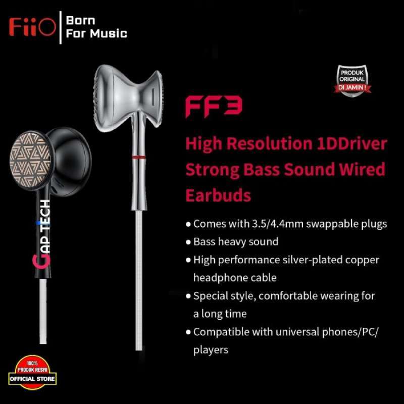 Promo Fiio Ff3 / Ff 3 14.2mm Large Dynamic Driver Earbuds Diskon 50% Di Seller Ar4 - Meruya ...