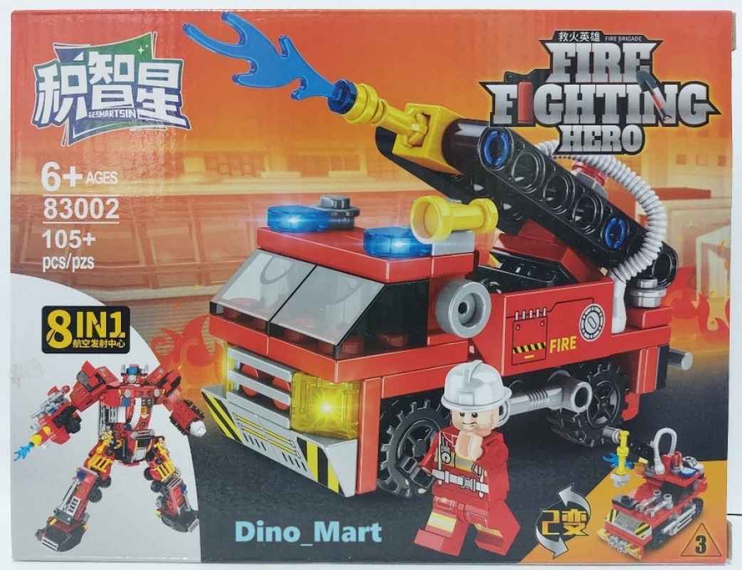 Promo Brick Kendaraan Dan Figur Fire Fighting Hero 8 In 1 Robot 83002 ...