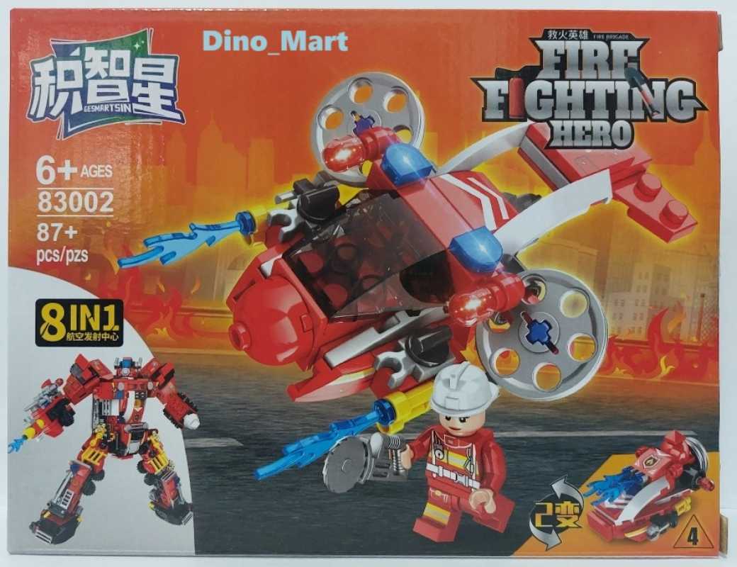 Promo Brick Kendaraan Dan Figur Fire Fighting Hero 8 In 1 Robot 83002 ...