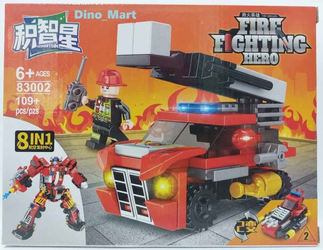 Promo Brick Kendaraan Dan Figur Fire Fighting Hero 8 In 1 Robot 83002 ...