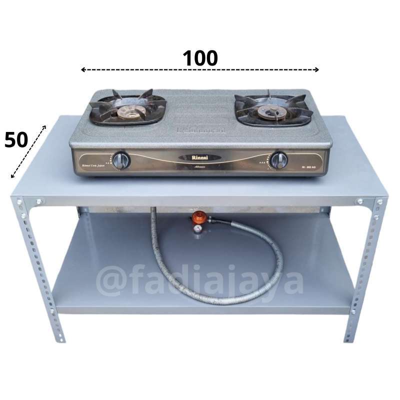 Promo Rak Besi Siku Lubang Meja Kompor Gas 2 Tungku Susun Dispenser Tv ...