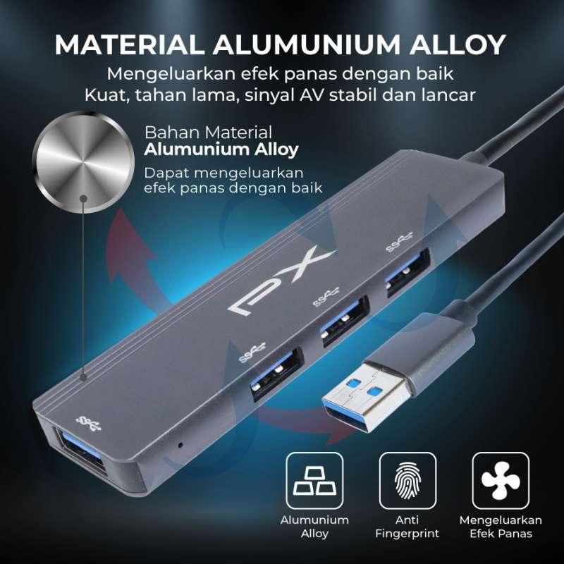 Promo Usb Hub Converter Usb 3.0 Connector Adaptor Laptop 4 In 1 Px ...