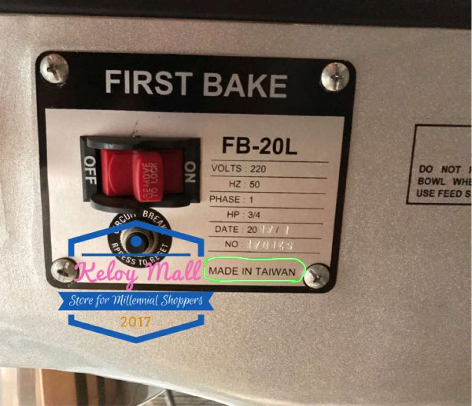 Promo Mixer Roti First Bake 20 Liter Taiwan Asli Fb-20l Diskon 33% Di ...
