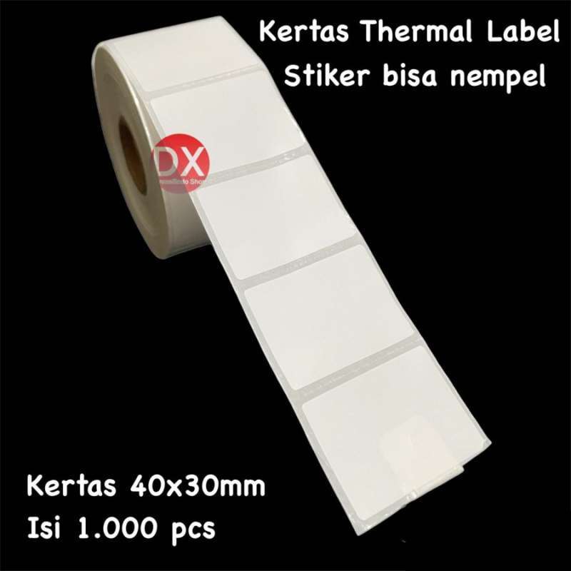 Jual Label Thermal 40 X 30 Mm Kertas Barcode Isi 1000 Pcs Di Seller ...