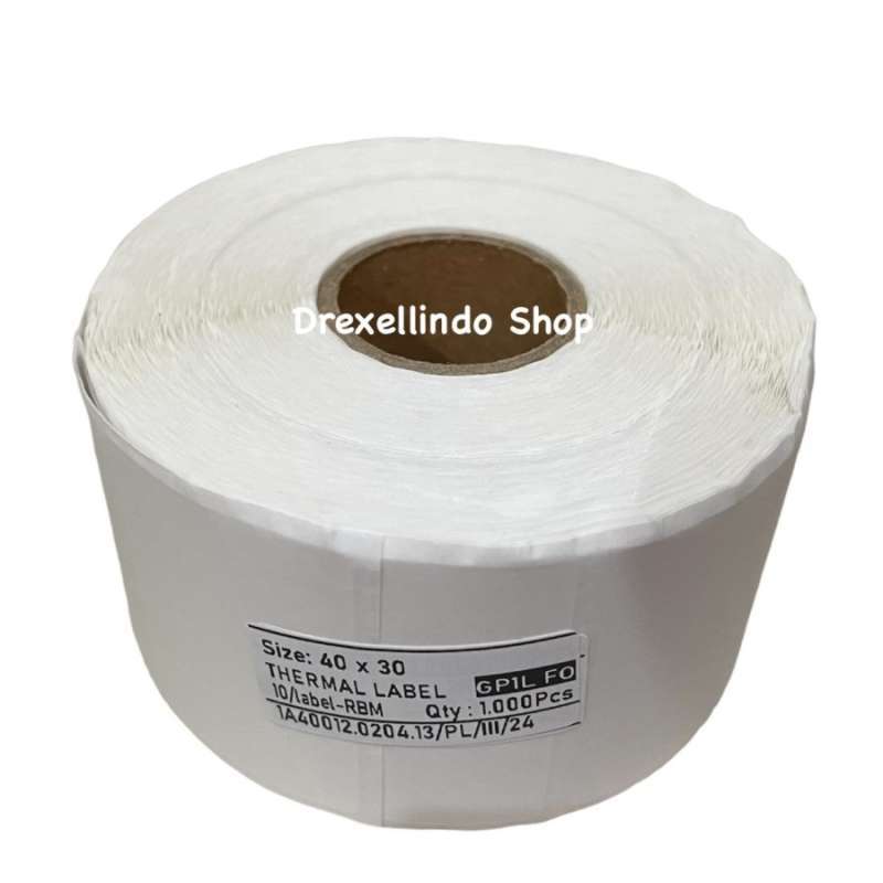 Jual Label Thermal 40 X 30 Mm Kertas Barcode Isi 1000 Pcs Di Seller ...