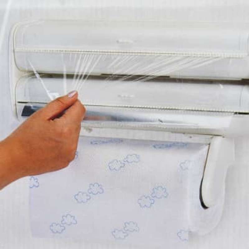 Promo Krischef Tempat Tisu Dapur, Wrap, Aluminium Foil 3 In 1 Diskon 23 ...