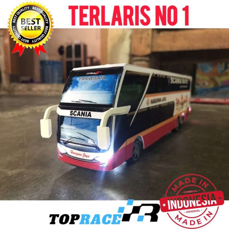 Jual Miniatur Bus Harapan Jaya Mainan Miniatur Bus Anak Di Seller ...