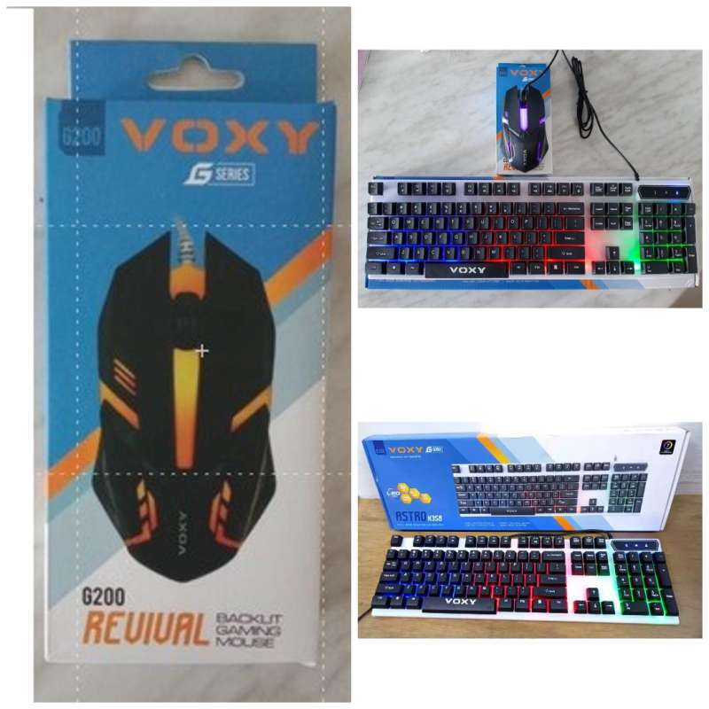 Jual Voxy Full Set Keyboard Mouse Kabel Colokan Usb Cable Gaming Fitur ...