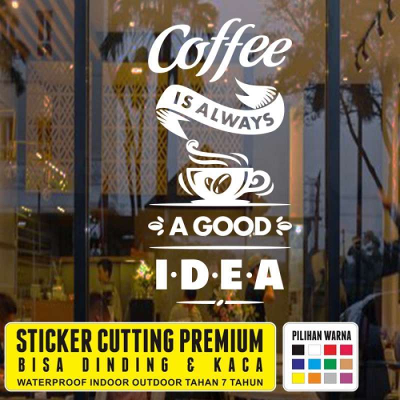 Promo Sticker Kaca Cafe Stiker Dinding Cutting Kafe Coffee Ide Kopi ...