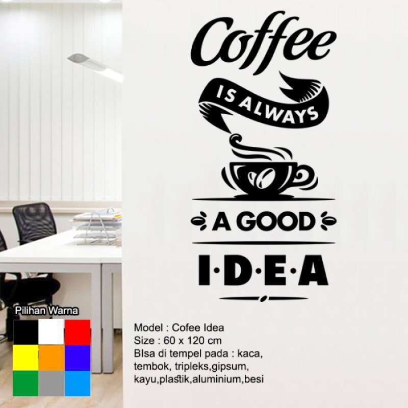 Promo Sticker Kaca Cafe Stiker Dinding Cutting Kafe Coffee Ide Kopi ...