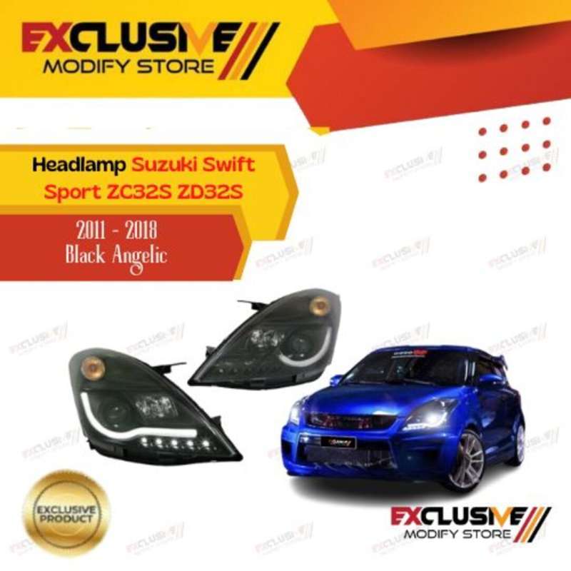 Jual Suzuki Swift Sport Zc32s Zd32s (2011 - 2018) Headlamp Model Angelic Black Xenon Projector ...