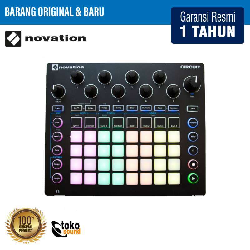 Jual Novation Circuit Portable 4 X 8 Pad Matrix Synthesizer Workstation ...
