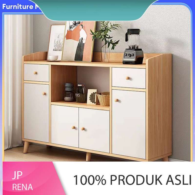 Promo Jp Lemari Dapur Minimalis Lemari Buffet Kayu Diskon 47% Di Seller ...