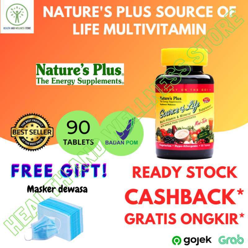 Promo Natures Plus Source Of Life Mini Tabs 90 Tablet Multivitamin Mineral Diskon 33% Di Seller ...