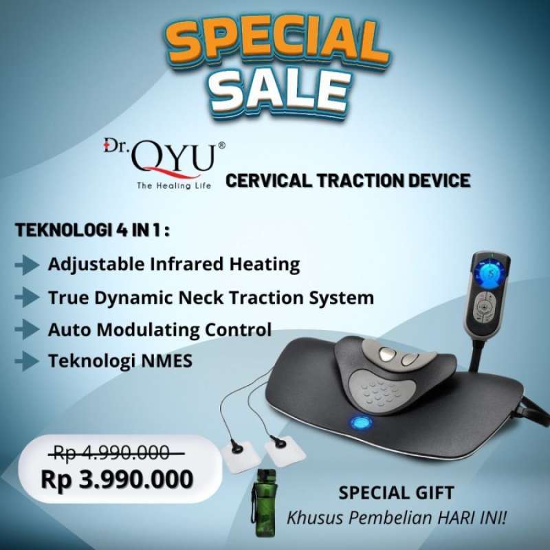 Promo Dr Qyu Cervical Traction Device - Terapi Nyeri Leher Dan Saraf ...