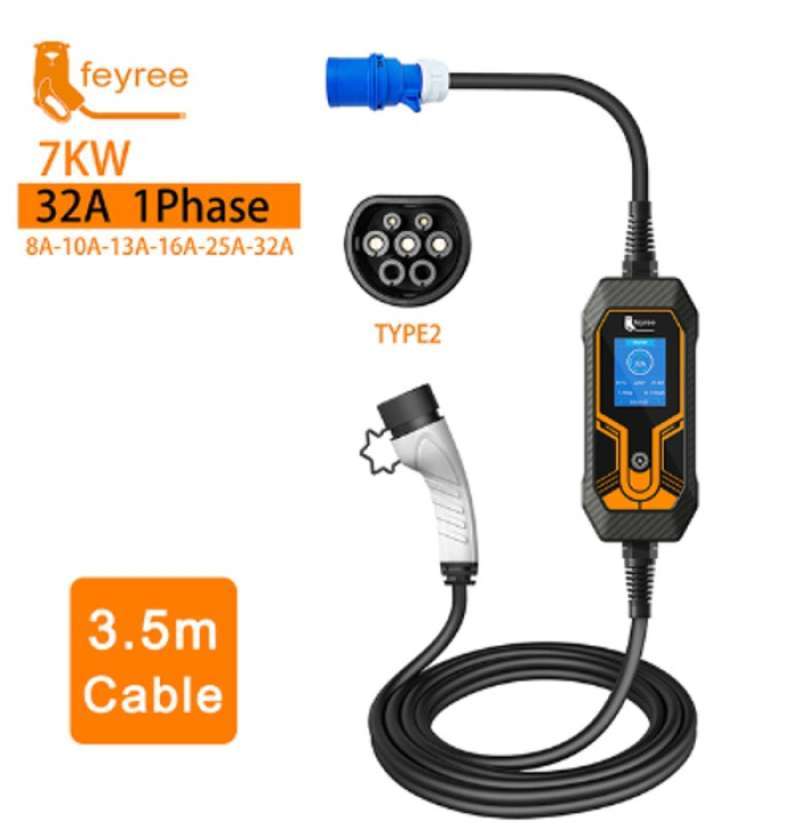 Promo Feyree Charger Mobil Listrik Ev 32a 7kw Cee Plug Type 2 Electric ...