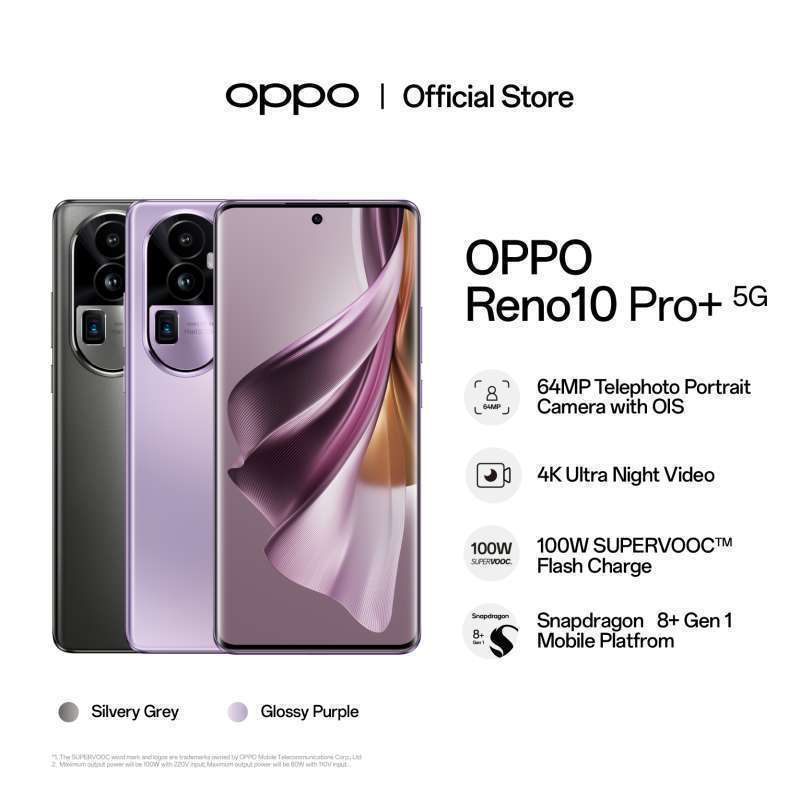 Jual Oppo Reno 10 Pro Plus 5g 12/256 Garansi Resmi - Glossy Purple Di ...