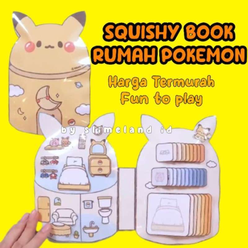 Promo Squishy Book Paper Doll Rumah Pokemon - Paper Doll - Boneka ...