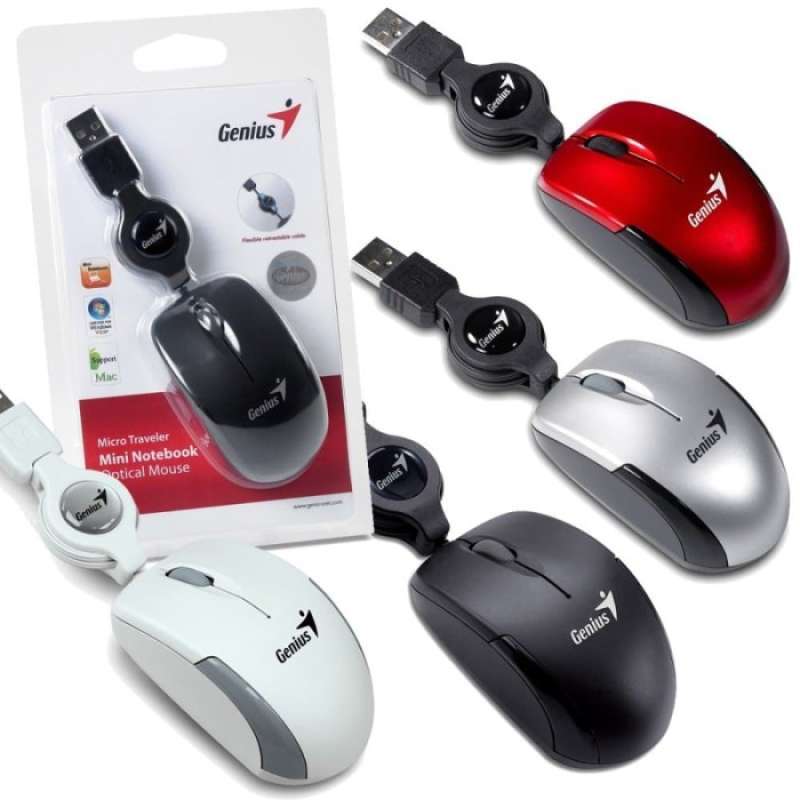Promo 100% Produk Ori Optical Mouse Genius Micro Traveler Retractable ...
