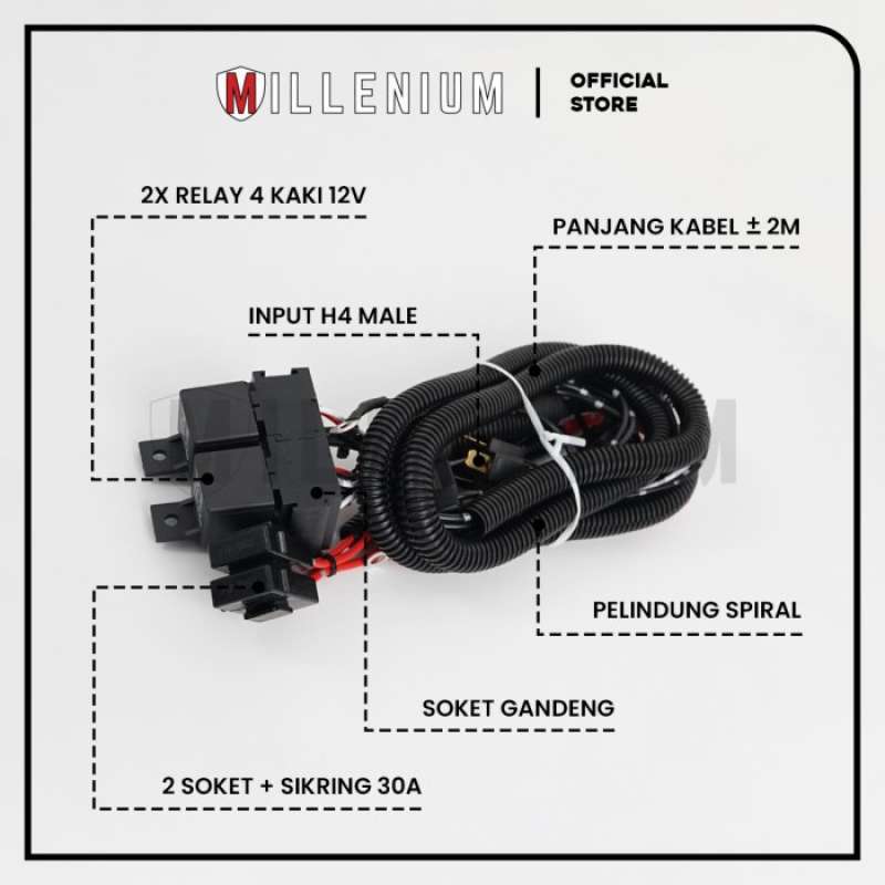 Promo Kabel Relay Set Bosch Sp Series Lampu Depan Headlamp H4 Mobil 2 ...