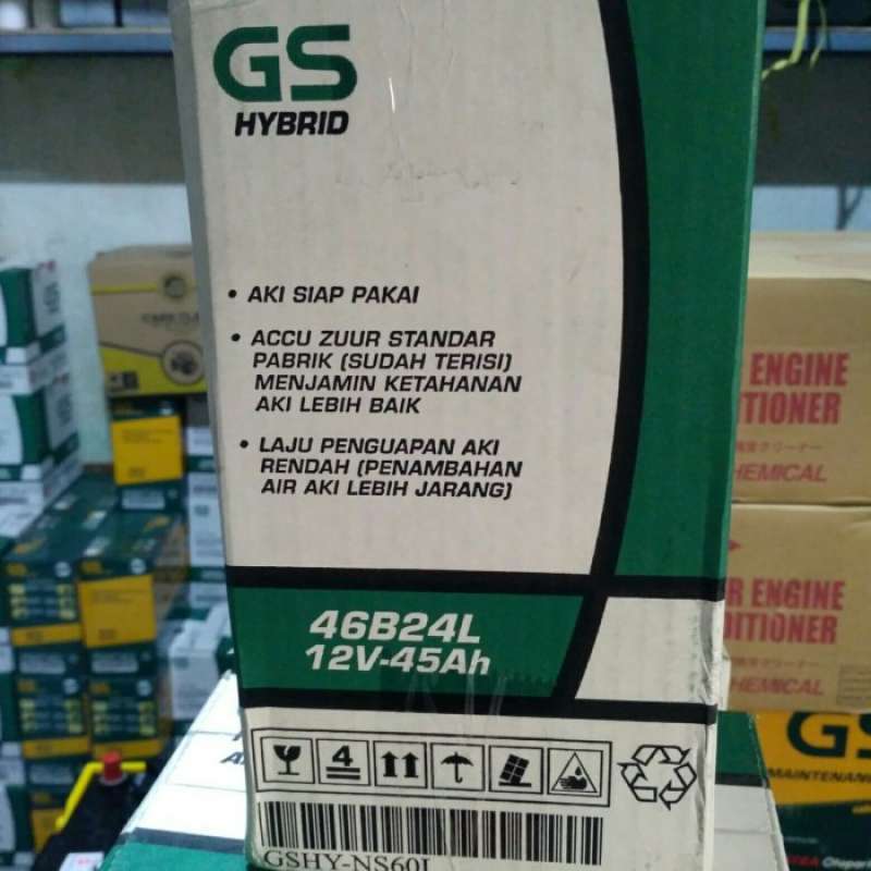 Promo Aki Mobil / Battery Gs Astra Type Gs Hybrid 46b24l Ns60l 12v 45ah Diskon 8% Di Seller ...
