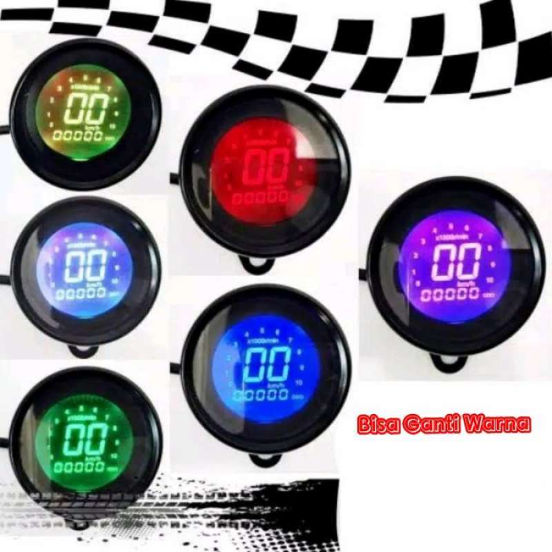 Promo Speedometer Komplit Digital Led 4in1 Km / Rpm / Bensin / Odotrip ...