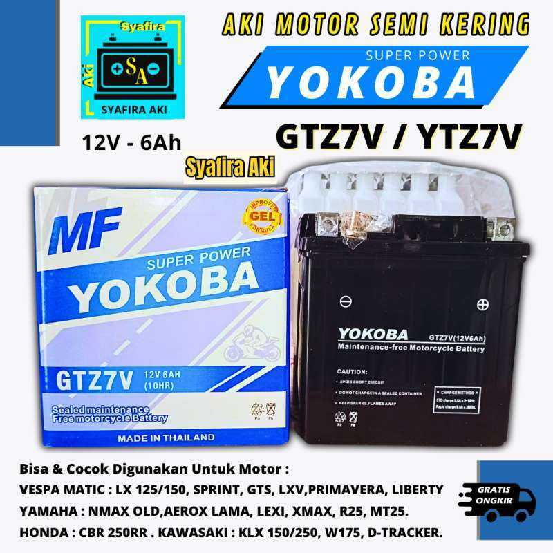 Promo Aki Motor Vespa Lx 150, Sprint, Gts, Primavera, Liberty Ytz7v Yokoba Mf Diskon 26% Di ...