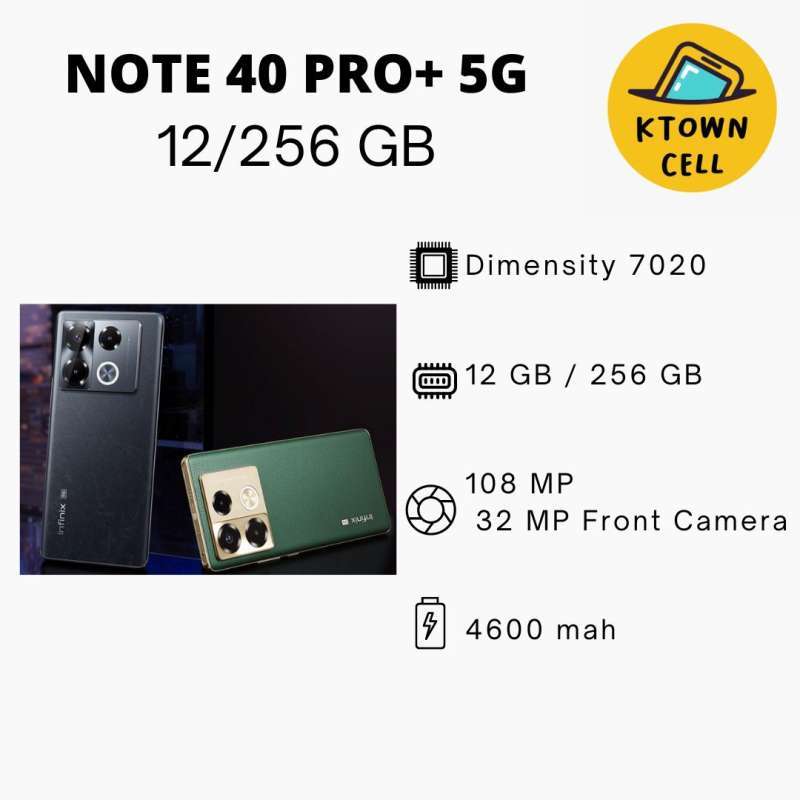 Jual Infinix Note 40 Pro+ 5g 12/256 Gb Di Seller Ktown Cell - Semolowaru, Kota Surabaya | Blibli