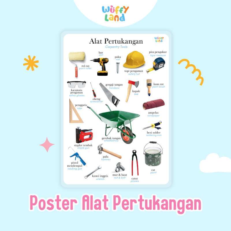 Promo Aneka Poster Montessori Wuffyland Anak Tk Paud Tebal Dan Kokoh ...