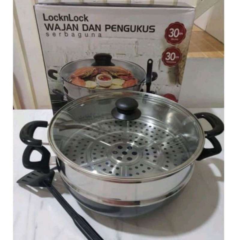 Jual Lock&lock Wajan Dan Pengukus Serbaguna/locknlock Panci Di Seller ...