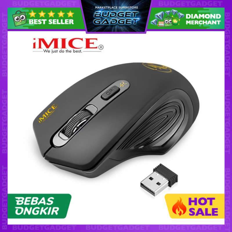Promo 100% Produk Ori Mice Ergonomic Wireless Gaming Mouse 2000 Dpi ...
