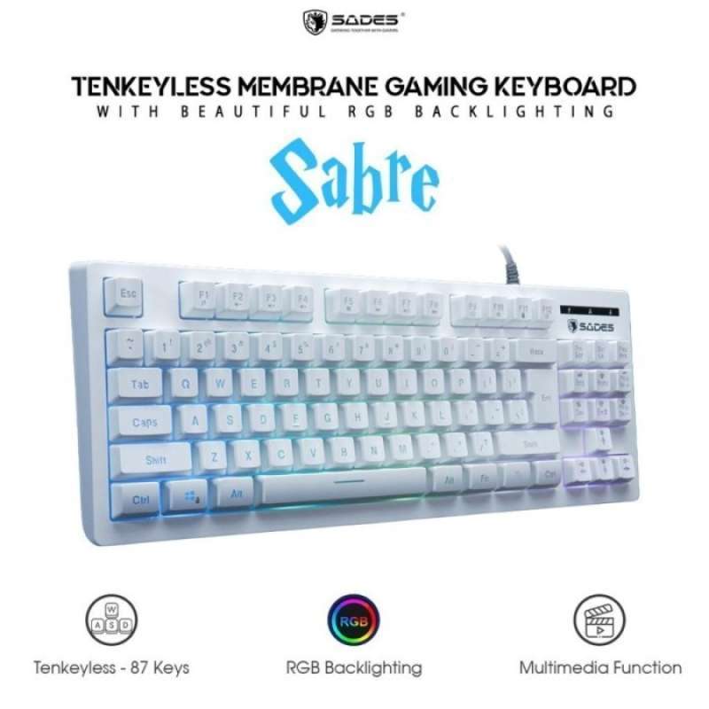 Promo 100% Produk Ori Sades Sabre Rgb Gaming Keyboard Tkl Slim Original ...