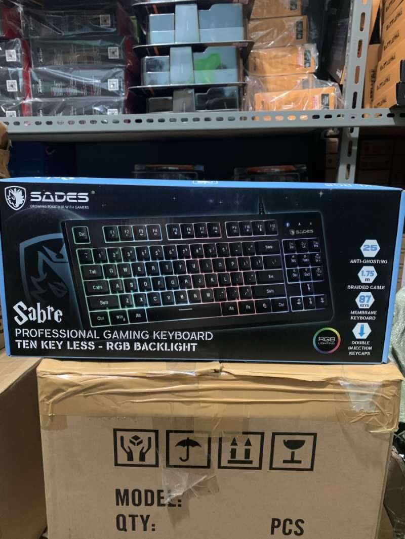 Promo 100% Produk Ori Sades Sabre Rgb Gaming Keyboard Tkl Slim Original ...