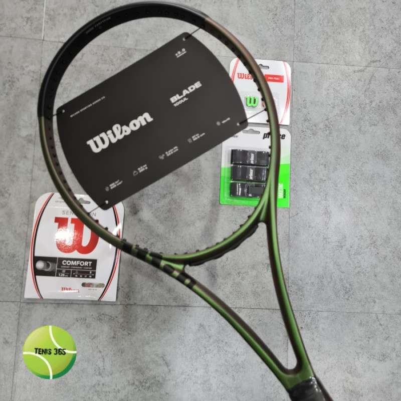 Promo Raket Tenis Wilson Blade 100ul V8 Free String + Grip + Dampener ...