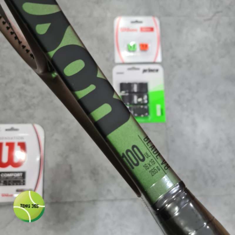 Promo Raket Tenis Wilson Blade 100ul V8 Free String + Grip + Dampener ...