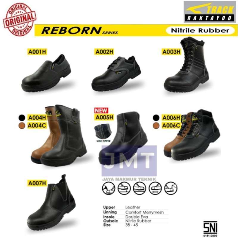 Promo Sepatu Safety Shoes Track Nitrile Rubber Boots Toe Cap Kulit ...