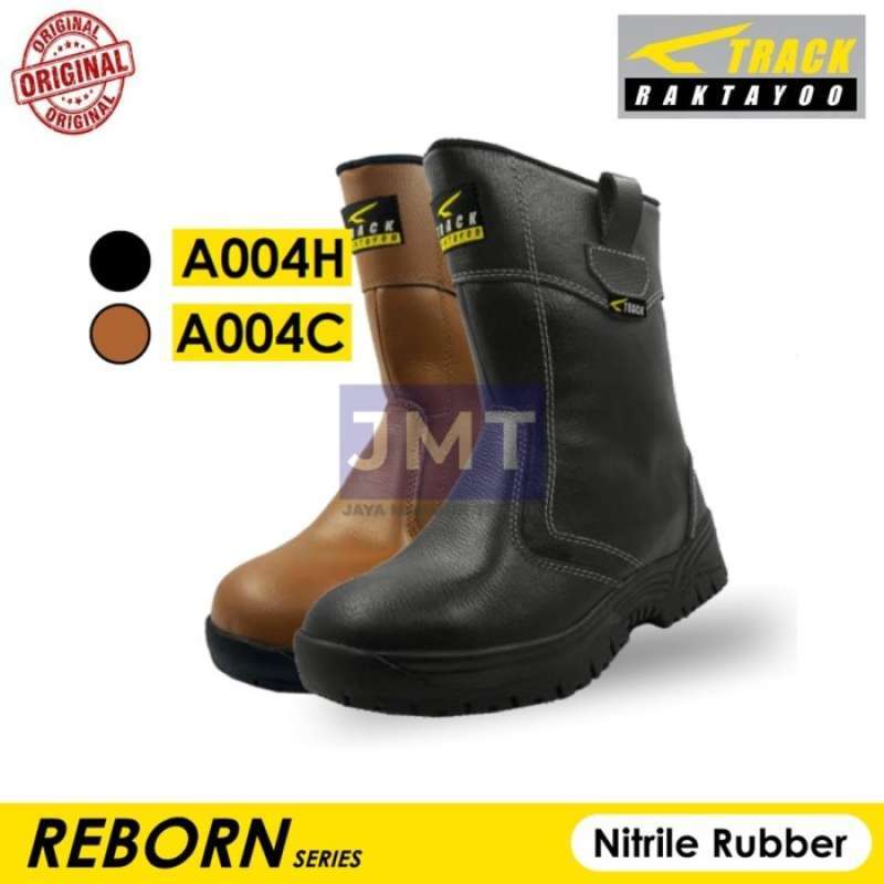 Promo Sepatu Safety Shoes Track Nitrile Rubber Boots Toe Cap Kulit ...
