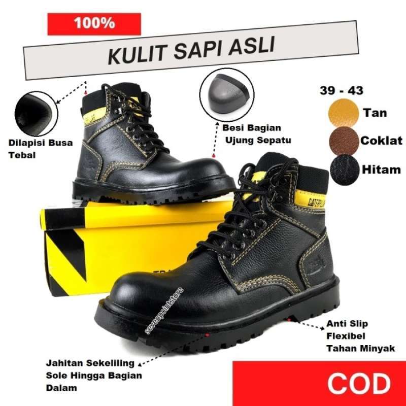 Promo Sepatu Safety Kulit Septi Kerja Lapangan Proyek Pria Wanita ...