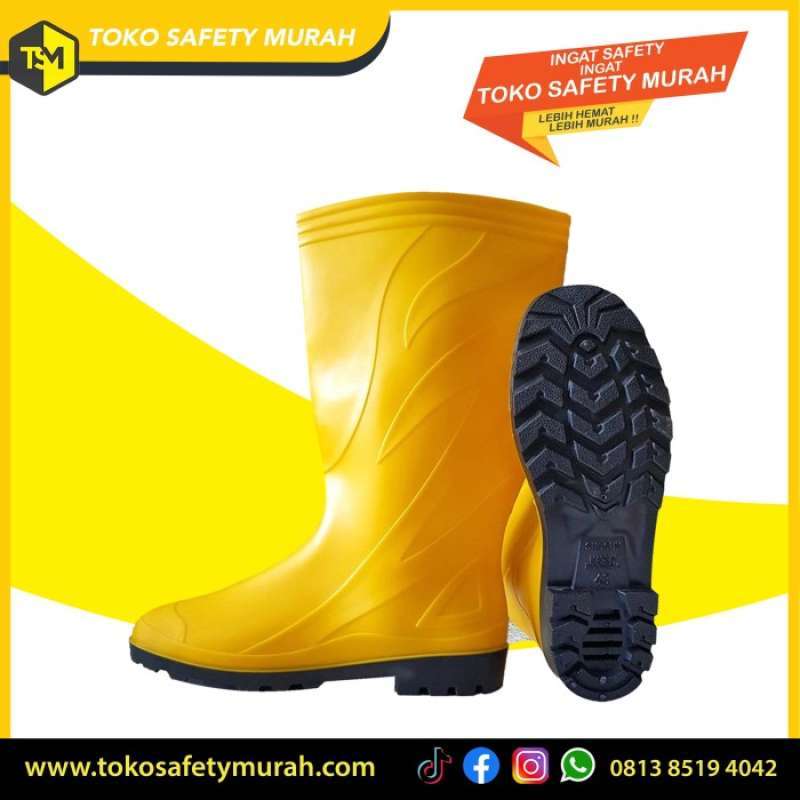 Promo Sepatu Boot Kuning Tinggi Apd Proyek Kontruksi Perkebunan Yellow ...
