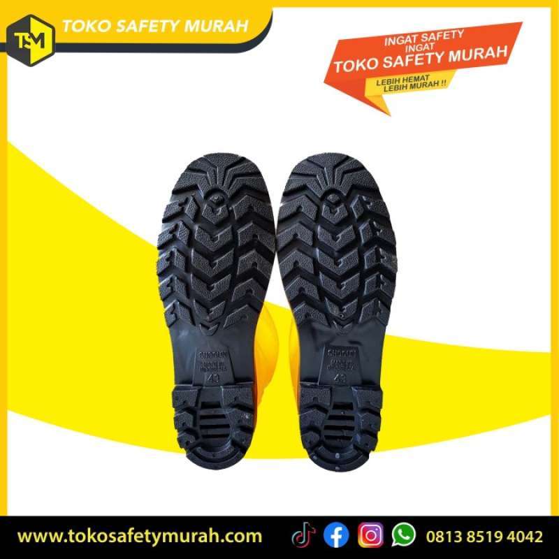 Promo Sepatu Boot Kuning Tinggi Apd Proyek Kontruksi Perkebunan Yellow ...