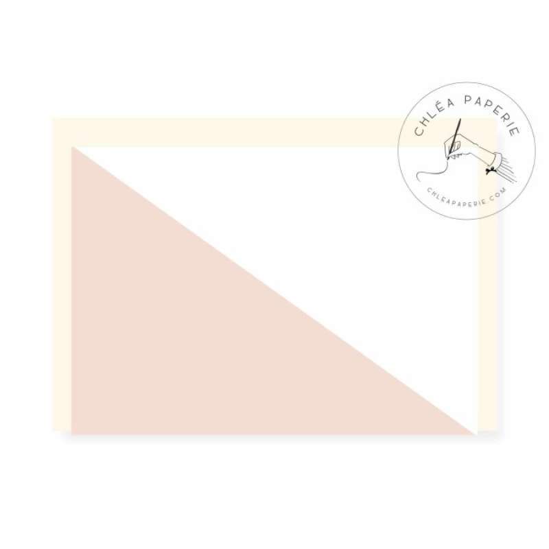 Promo Note Set / Triangle Diagonal Peach / Stationery Set / Kartu ...